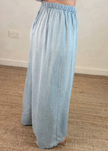 Alfie Denim palazzo - light blue – The Style Attic
