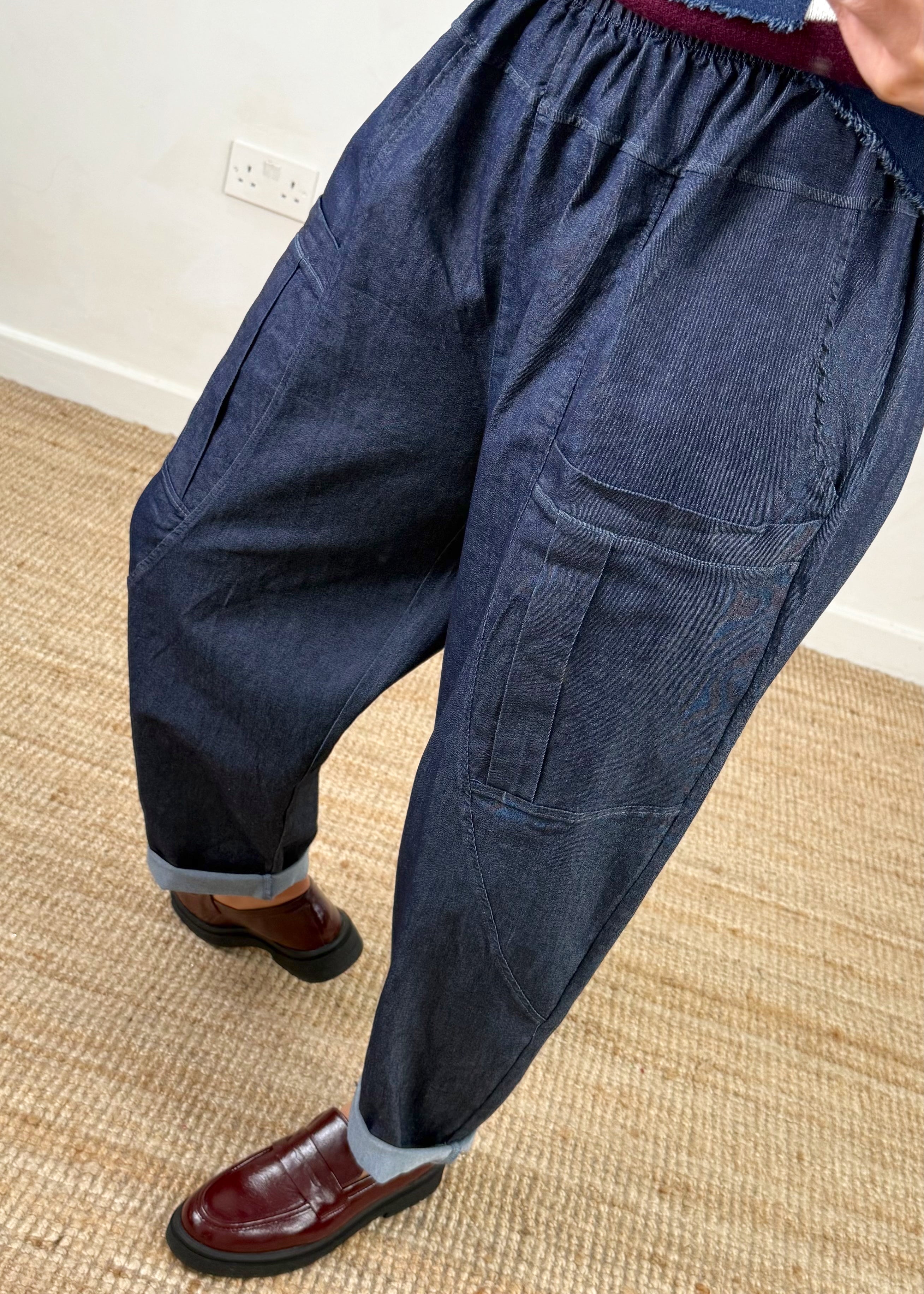 Otis barrel leg denim - indigo – The Style Attic