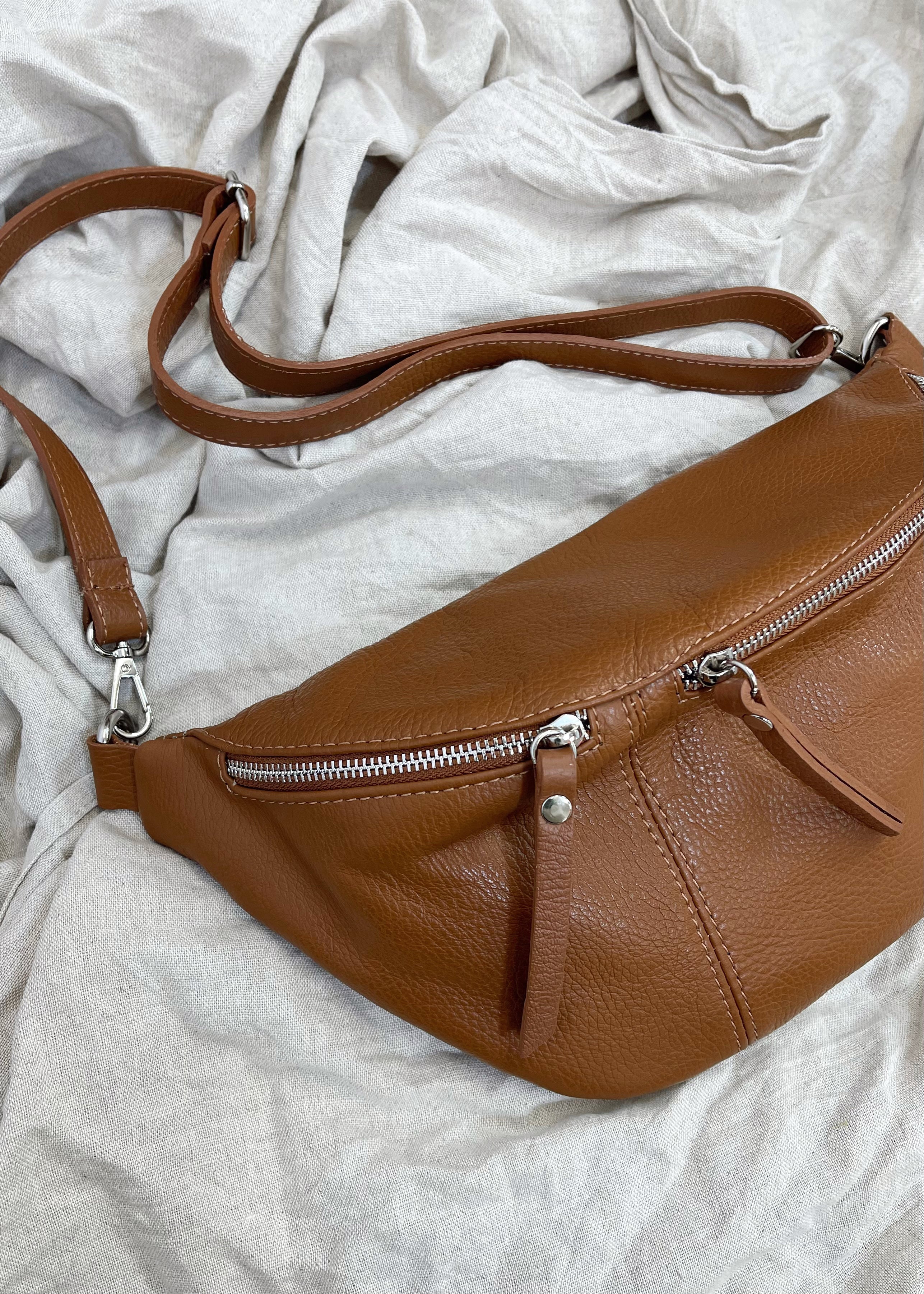 Tori leather sling bag - Tan – The Style Attic
