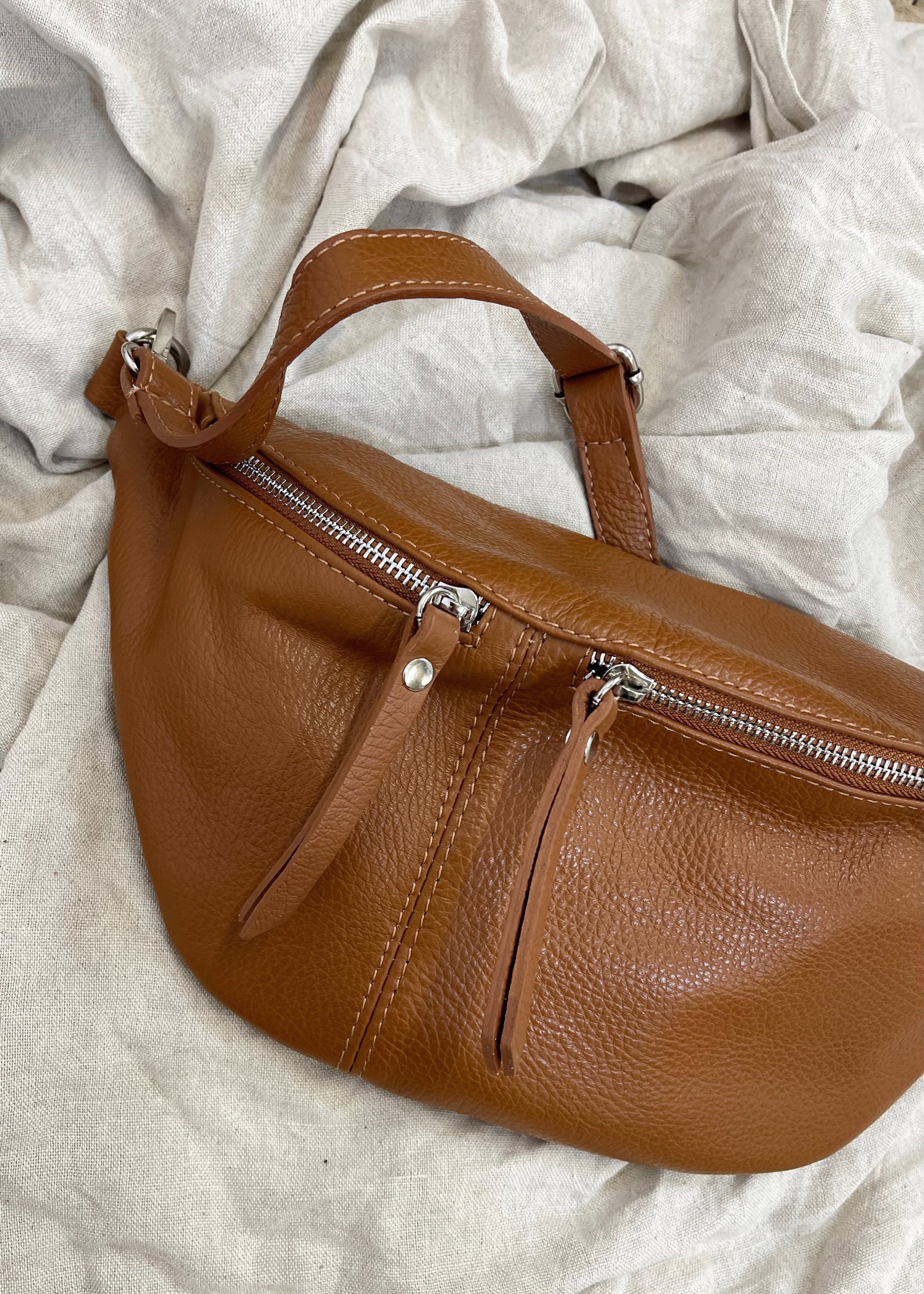 Tori leather sling bag - Tan – The Style Attic